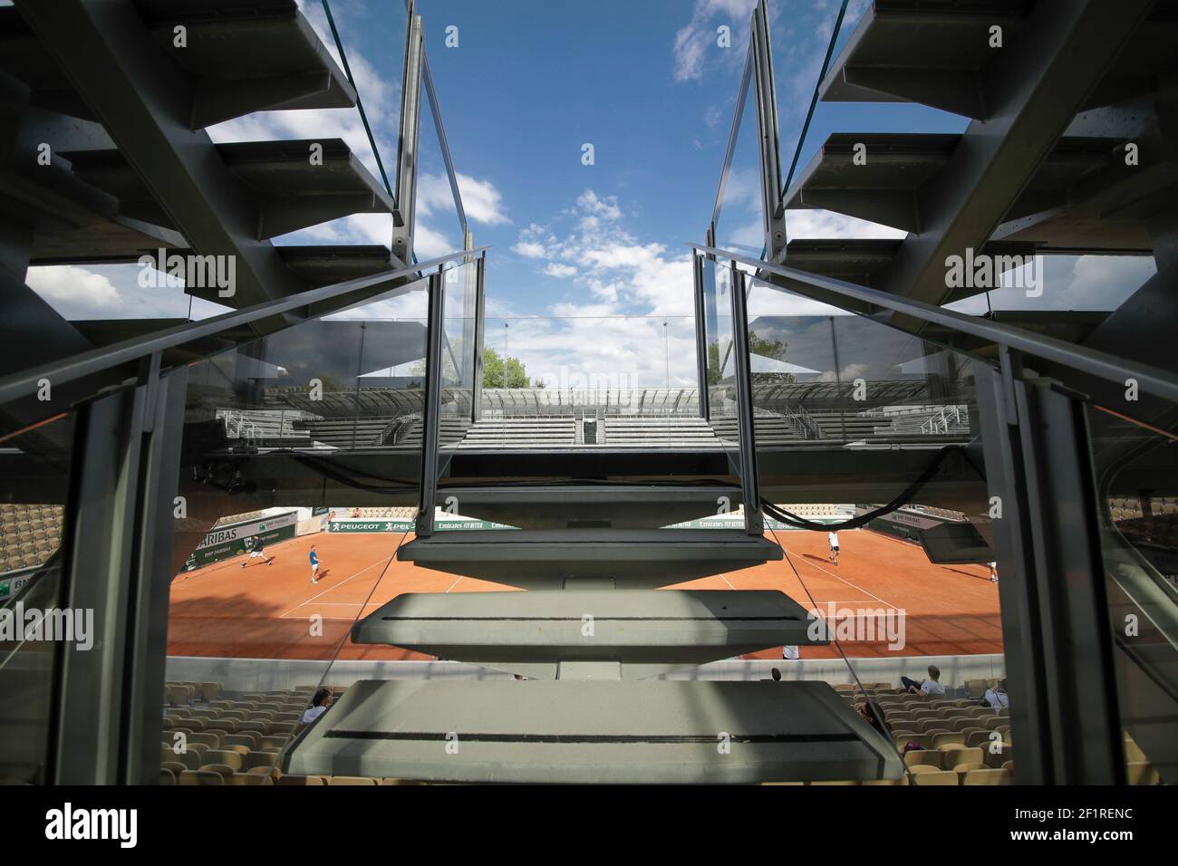 Illustration of Simonne-Mathieu Court during the Roland-Garros 2019 ...