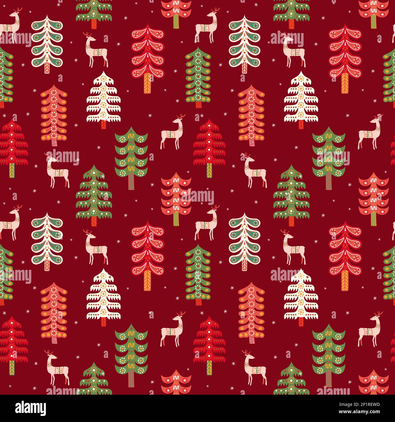Christmas pattern scandinavian folk Stock Vector Images - Alamy