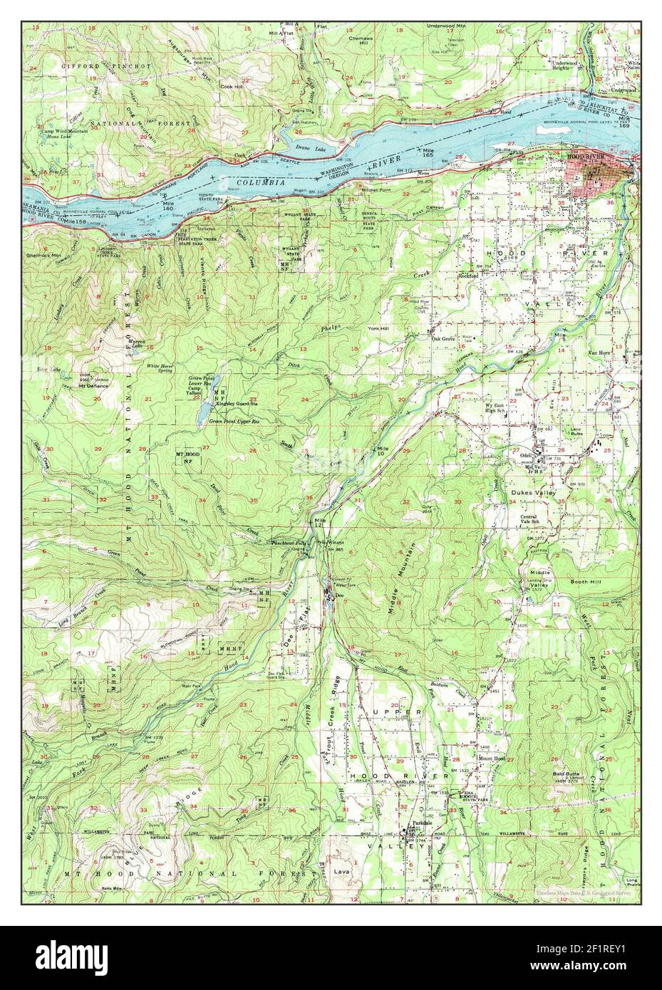 Hood River Map High Resolution Stock Photography and Images - Alamy