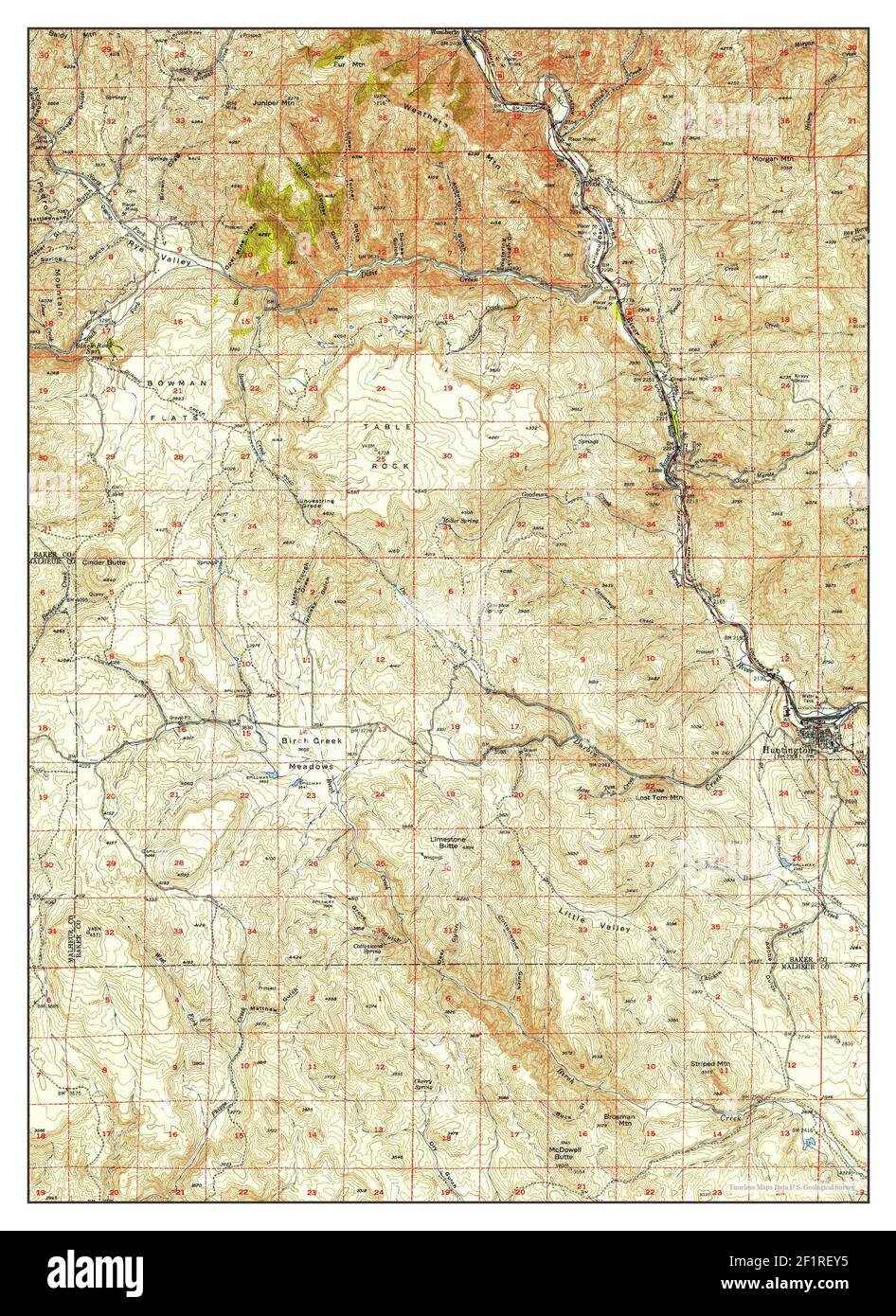 Map of huntington oregon hi-res stock photography and images - Alamy