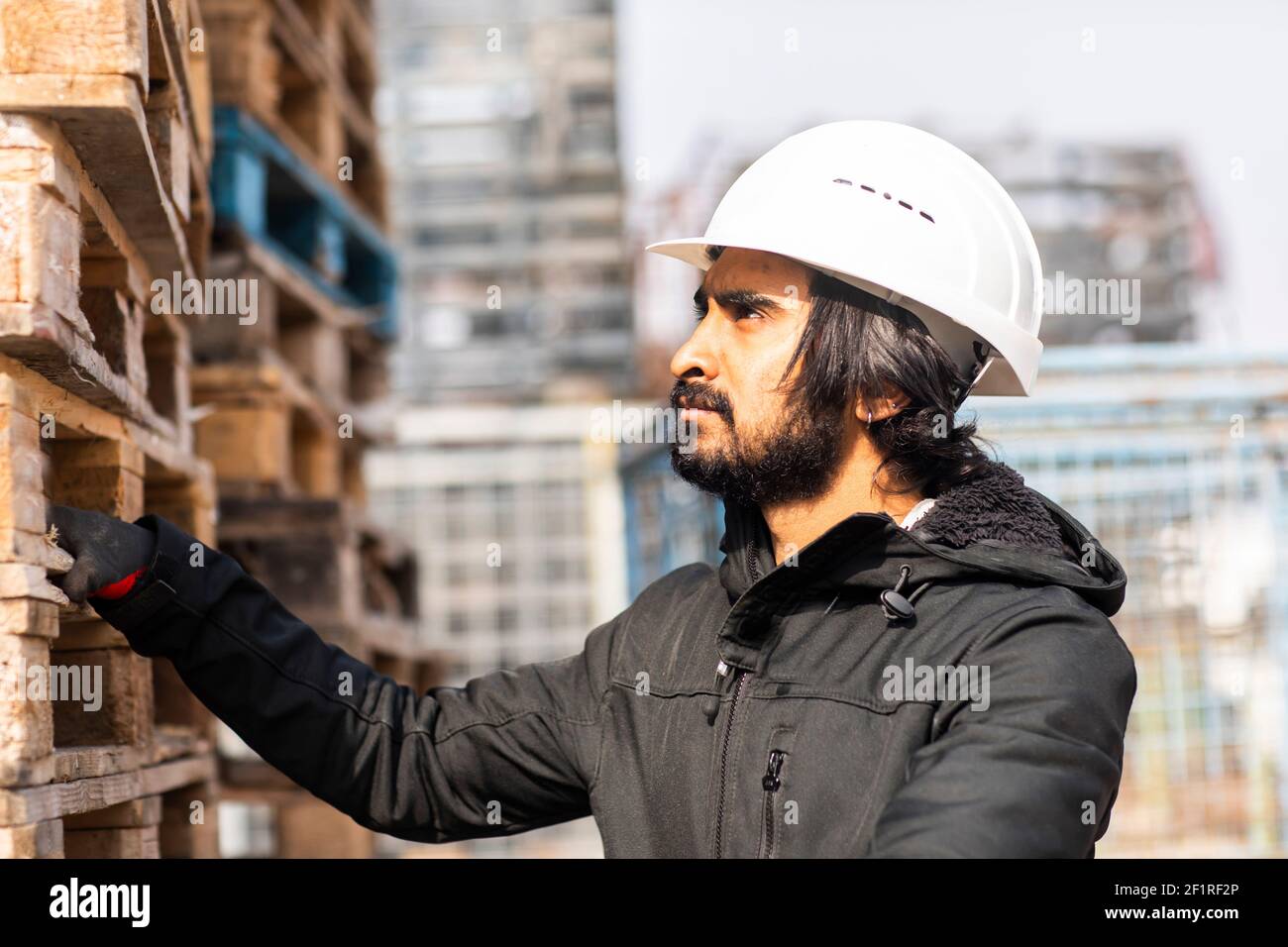 Working gloves building helmet hi-res stock photography and images - Alamy