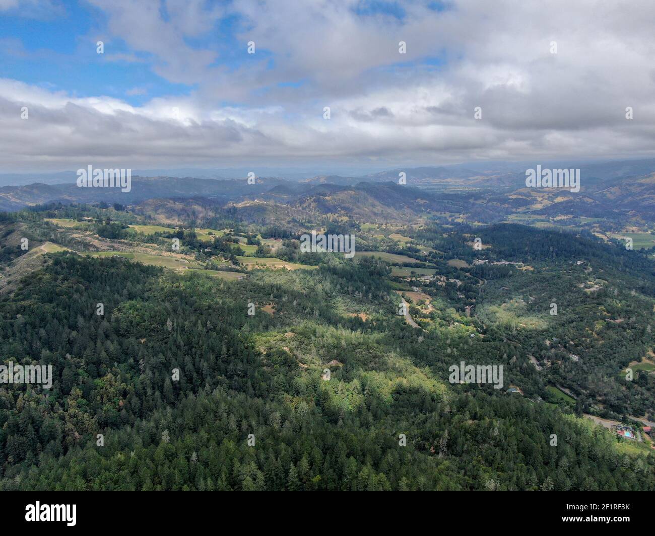 Aerial view of Napa Valley vineyard landscape Stock Photo - Alamy