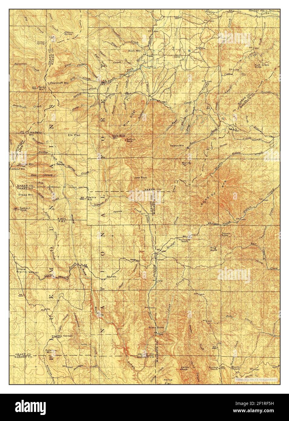 Ironside oregon map hi-res stock photography and images - Alamy