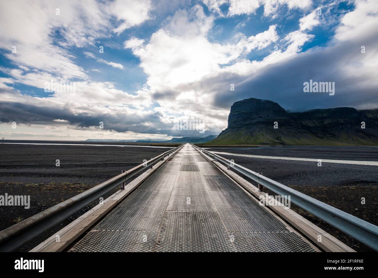 the bridge over Skeiðarársandur is the longest bridge in Iceland Stock ...