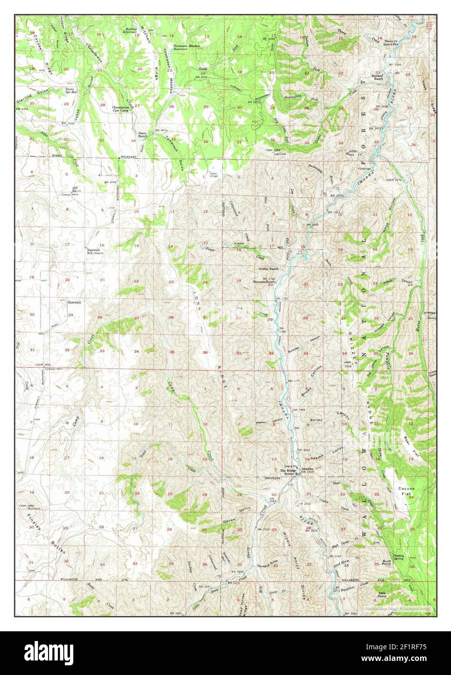 Imnaha oregon map Cut Out Stock Images & Pictures - Alamy