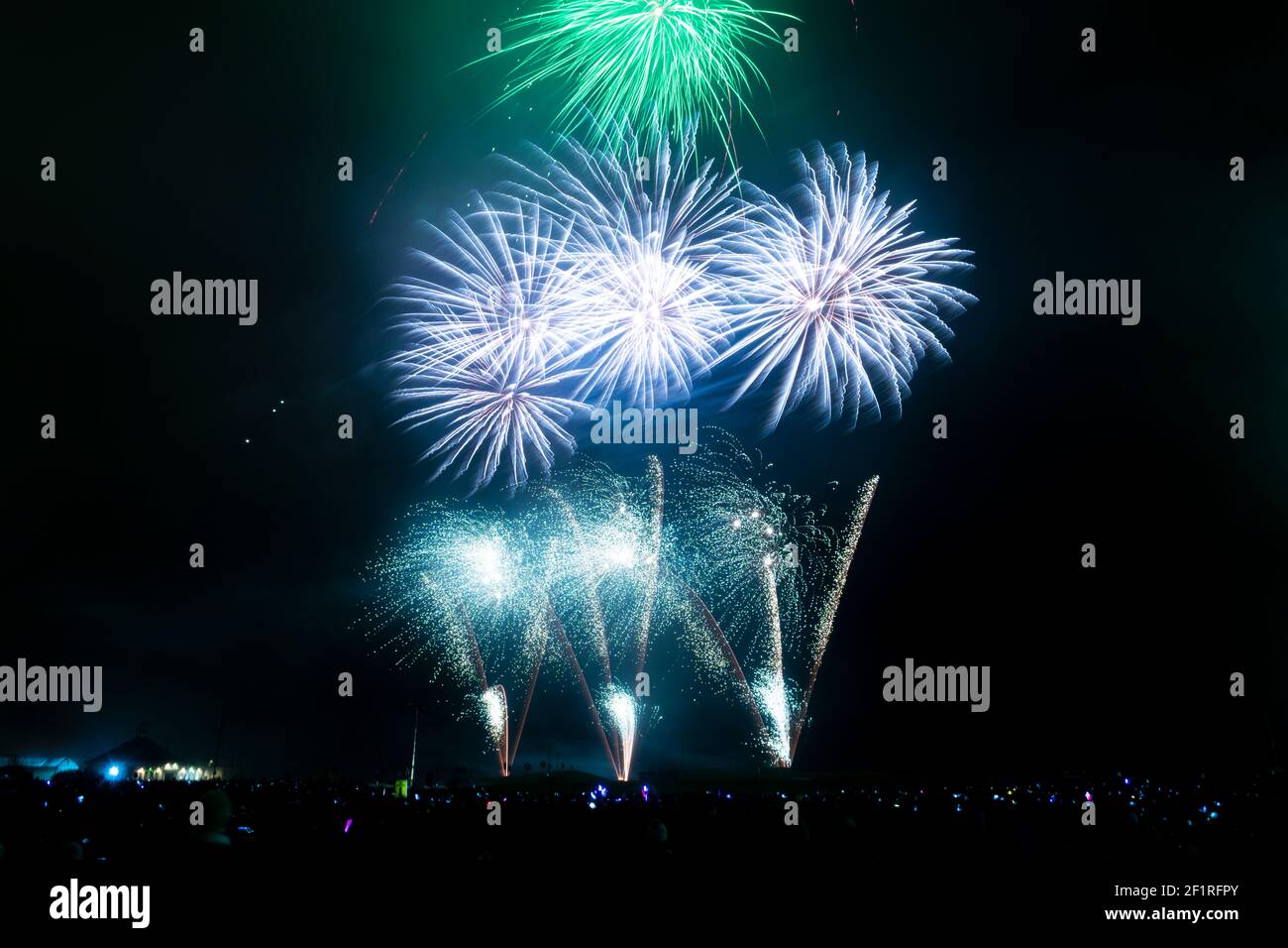 Fireworks going off during Aberdeen's annual firework display at Beach ...
