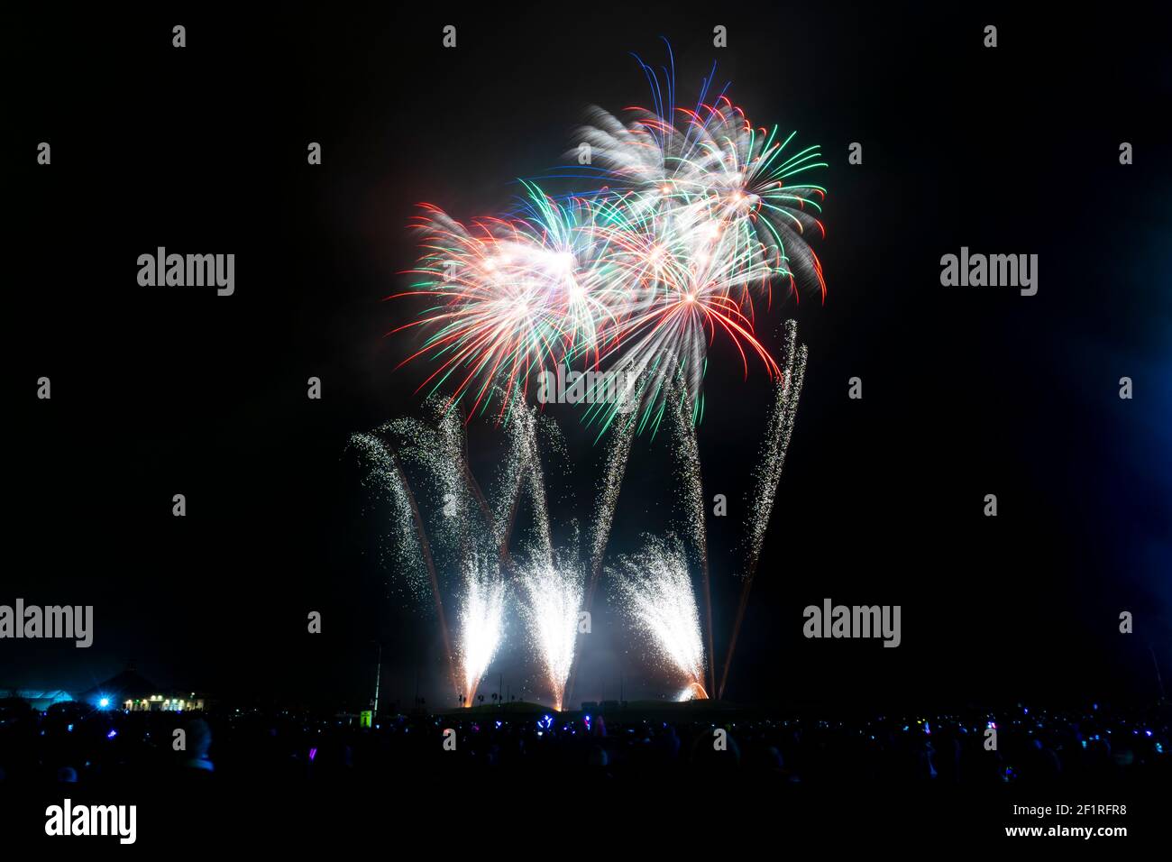 Fireworks going off during Aberdeen's annual firework display at Beach ...