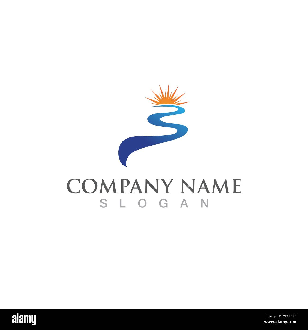 sun and river logo and symbol vector Stock Vector Image & Art - Alamy