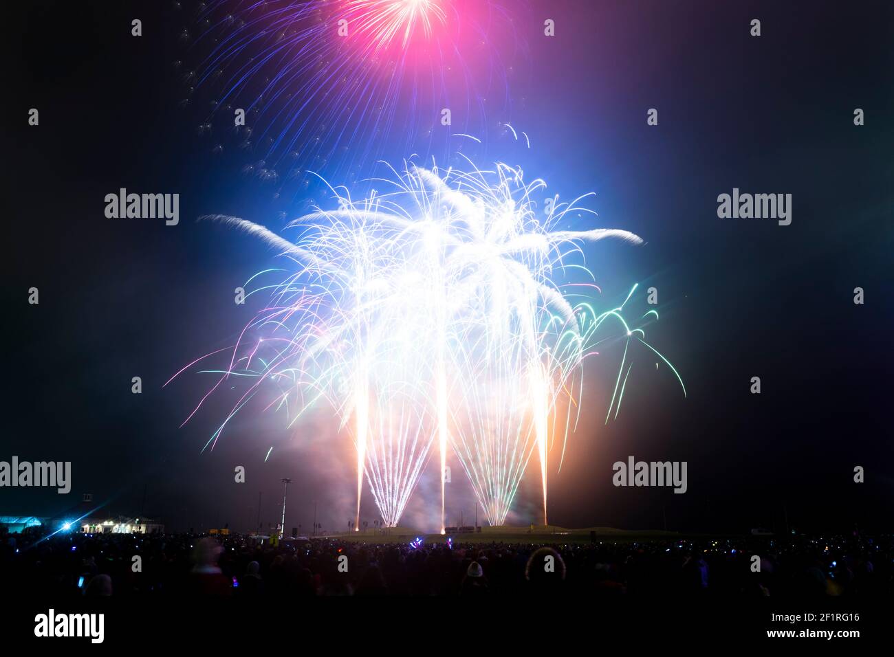 Fireworks going off during Aberdeen's annual firework display at Beach ...