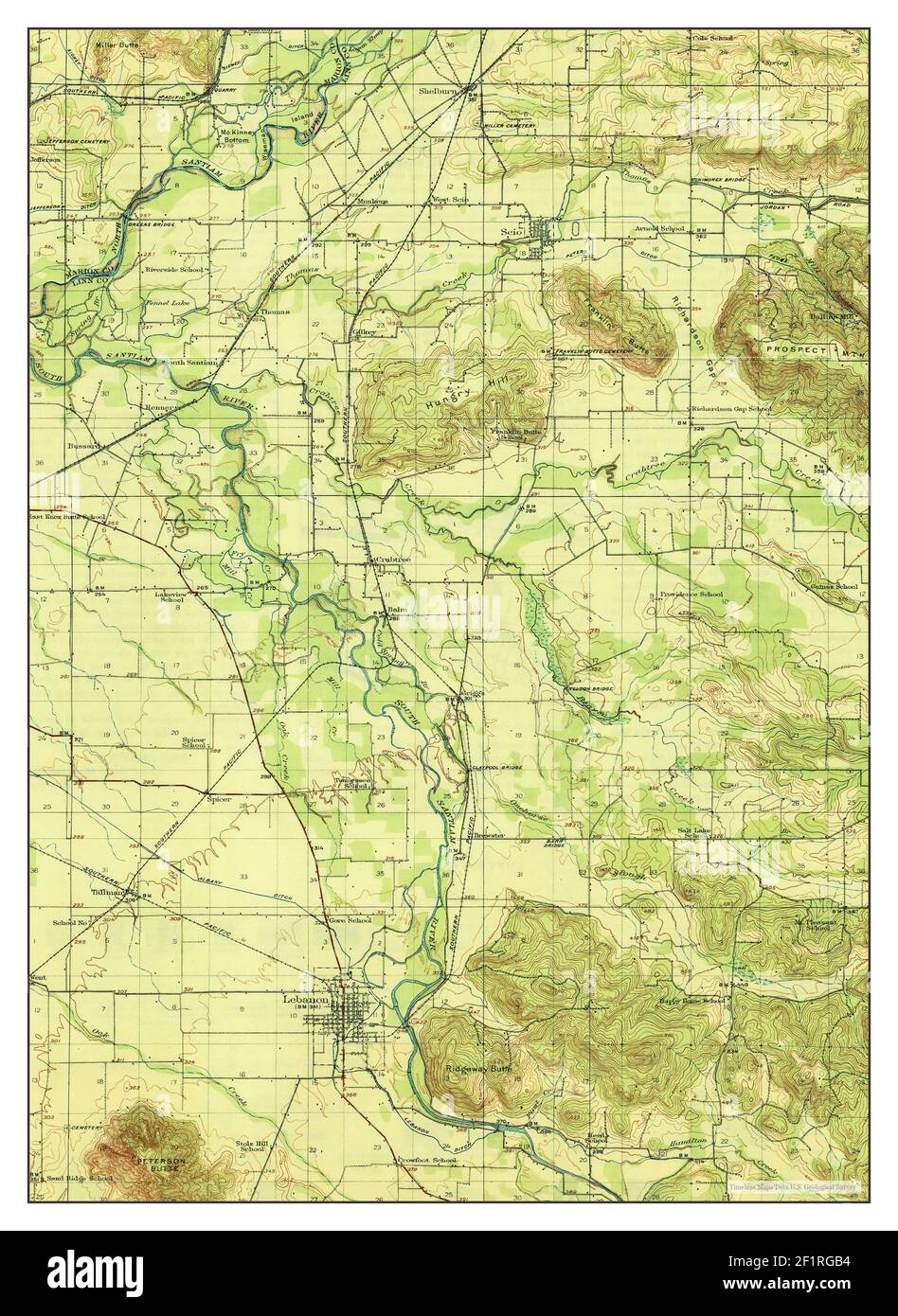 Lebanon, Oregon, map 1924, 1:62500, United States of America by ...