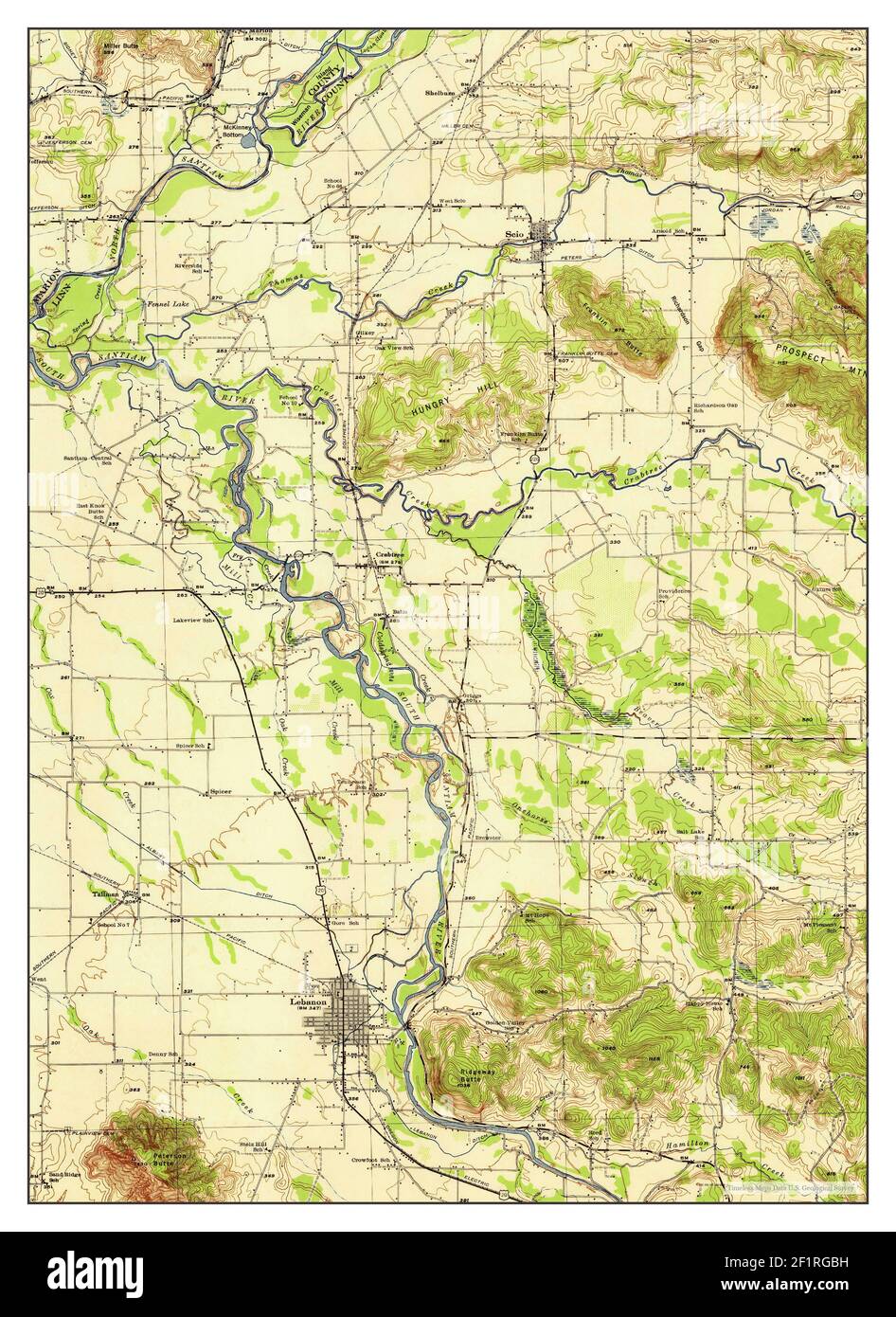 Lebanon oregon map hi-res stock photography and images - Alamy
