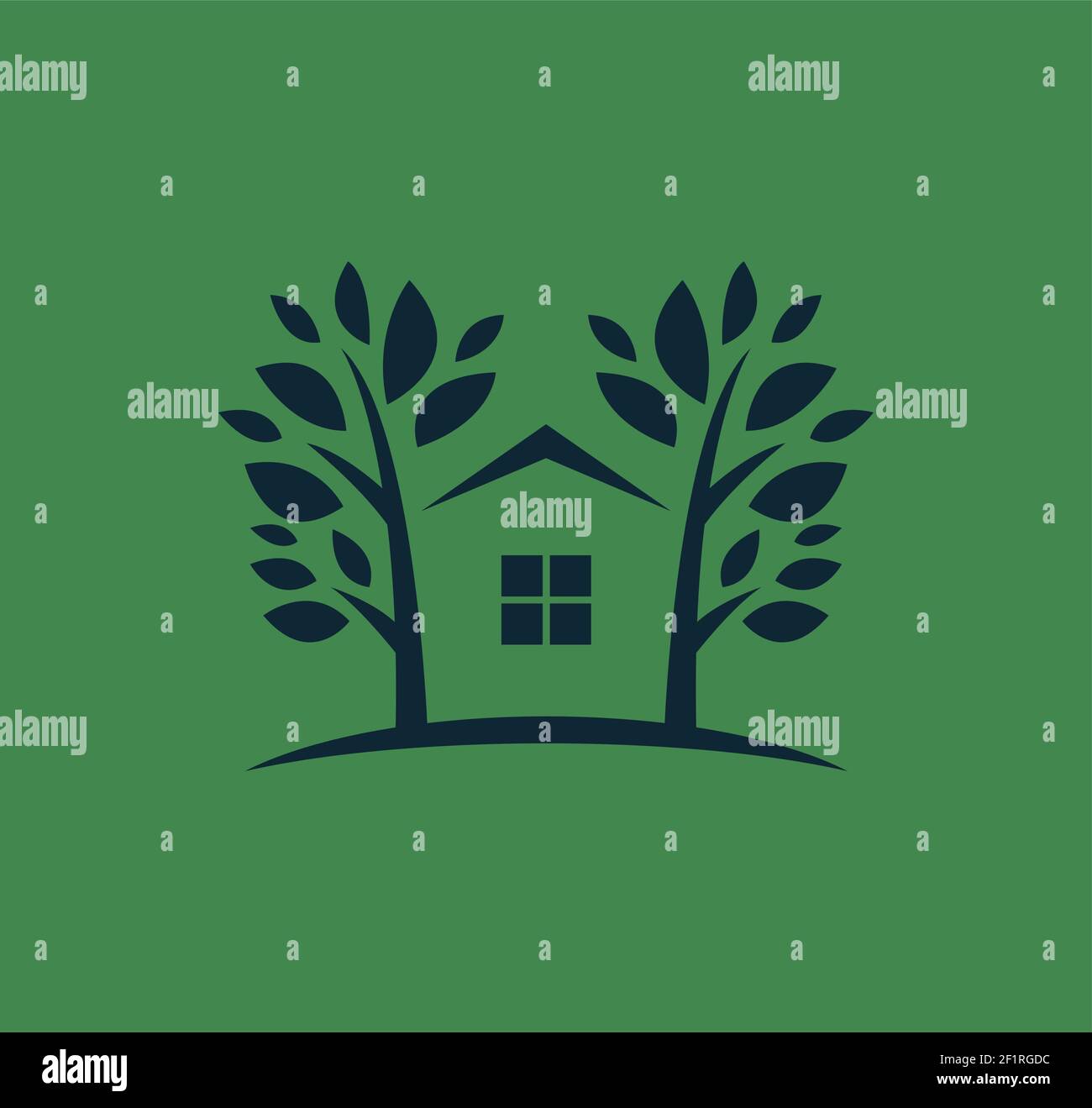 Illustration of Tree House Logo Design Template. Tree Home logotype ...