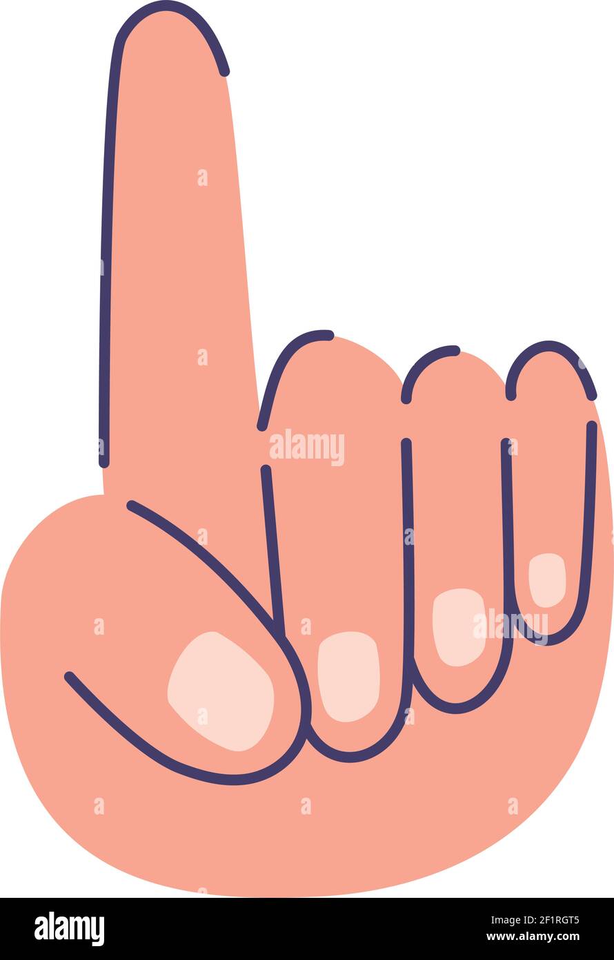 cute hand in a white background Stock Vector Image & Art - Alamy
