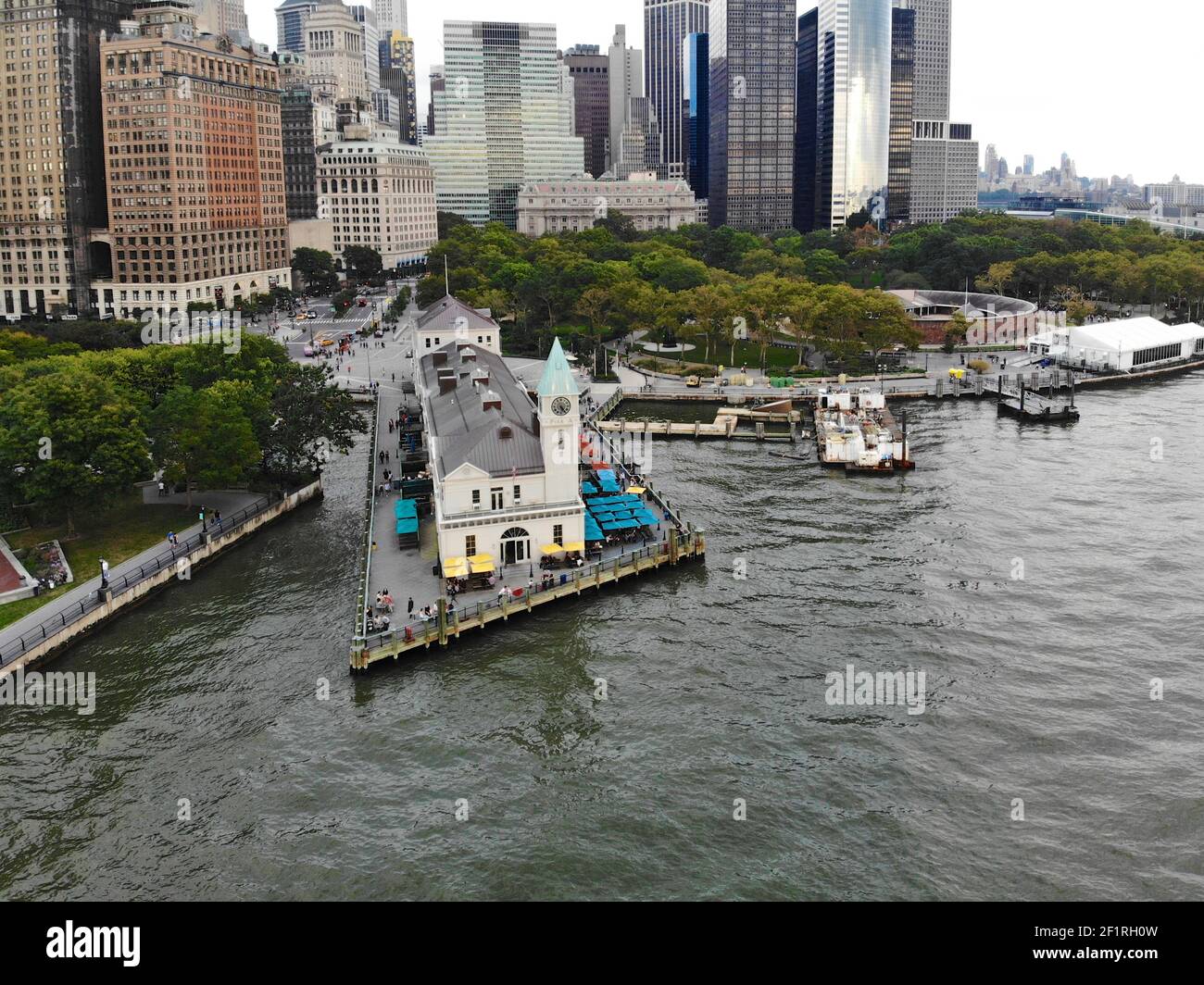 Battery park new york aerial hi-res stock photography and images - Alamy