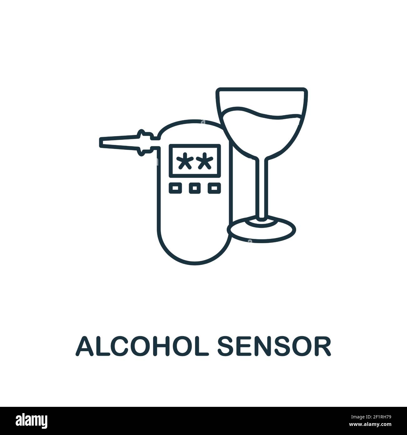 Alcohol Sensor icon. Simple element from sensors icons collection ...