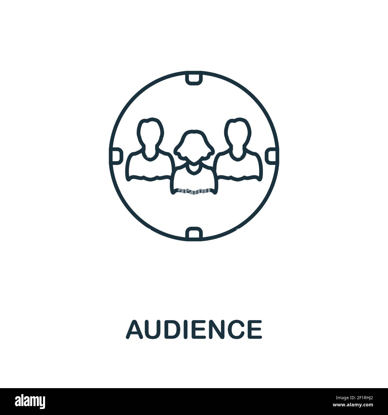 Audience icon. Simple element from social media collection. Creative ...