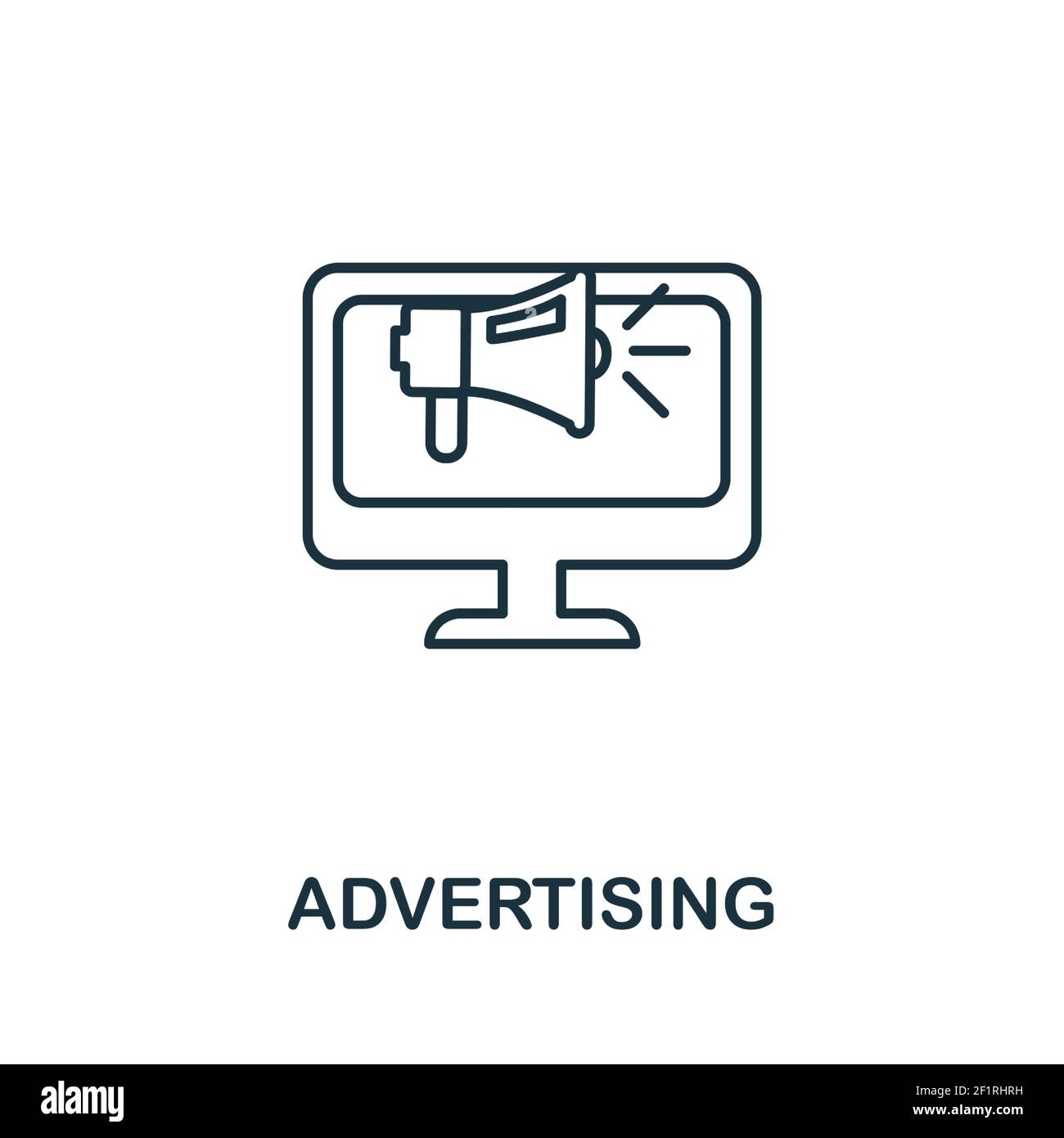 Advertising icon. Simple element from social media collection. Creative ...