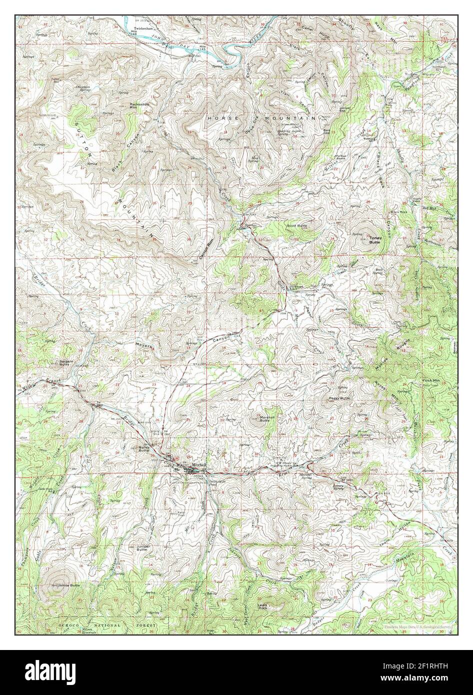 Mitchell, Oregon, map 1966, 1:62500, United States of America by ...