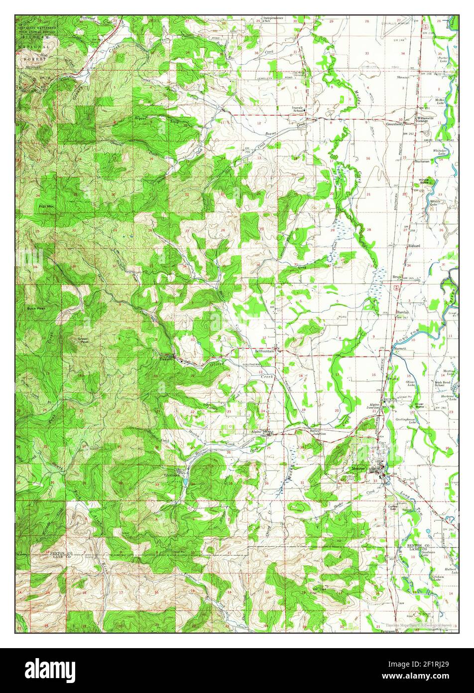 Map of monroe oregon hi-res stock photography and images - Alamy