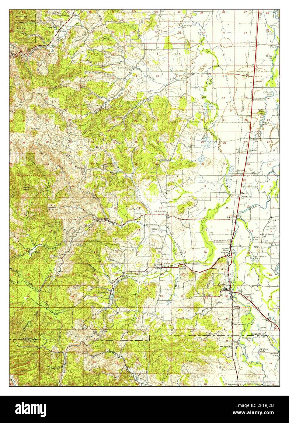 Map of monroe oregon hi-res stock photography and images - Alamy