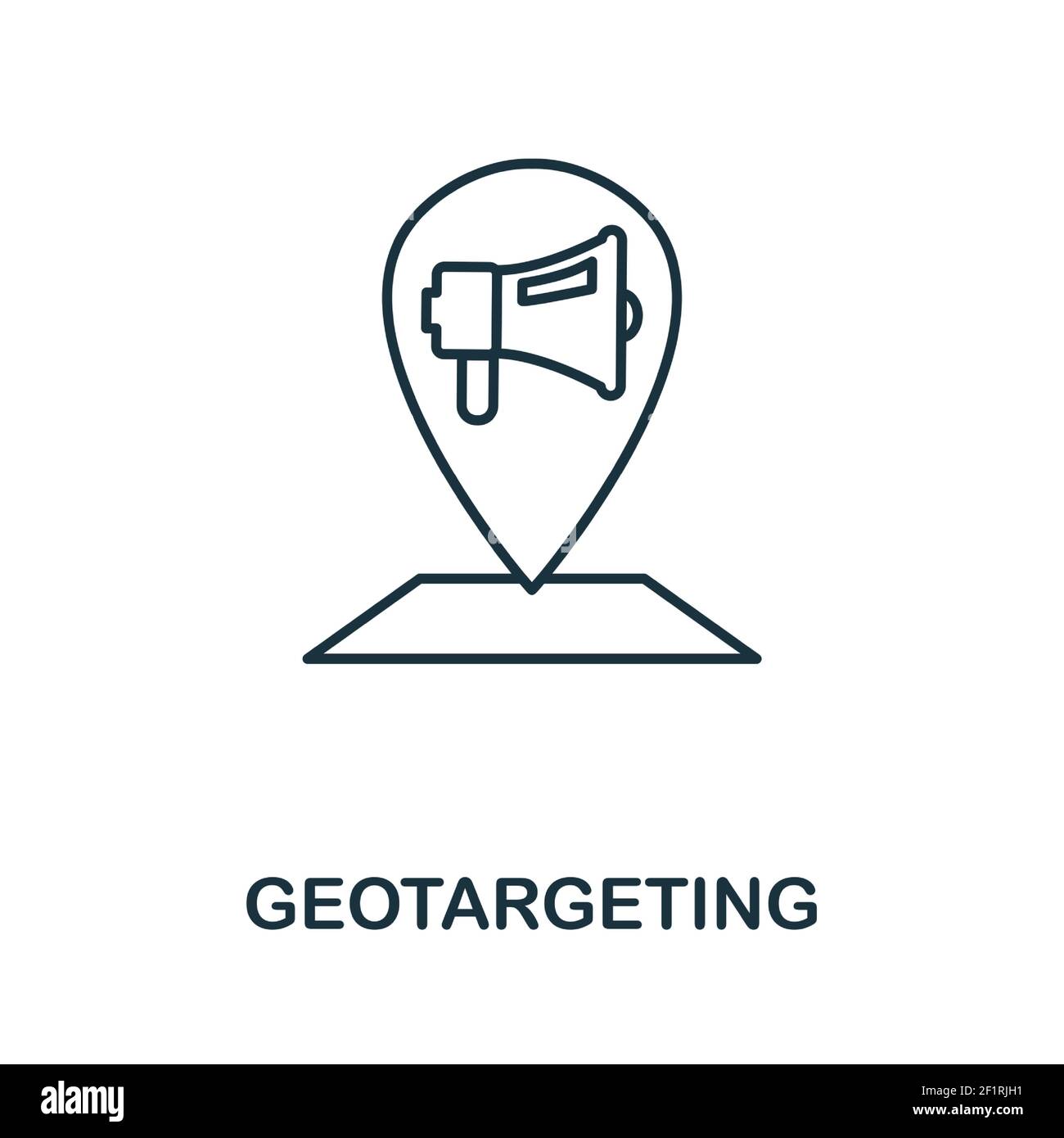 Geotargeting icon. Simple element from social media collection ...