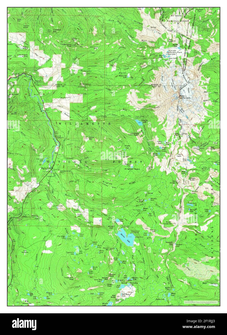Mt Jefferson, Oregon, map 1961, 1:62500, United States of America by ...