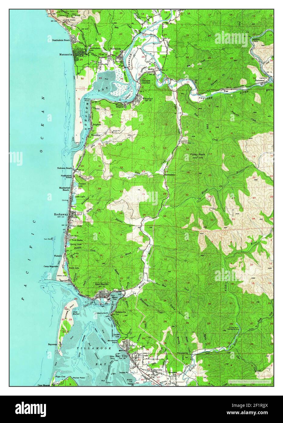 Map of nehalem oregon hi-res stock photography and images - Alamy