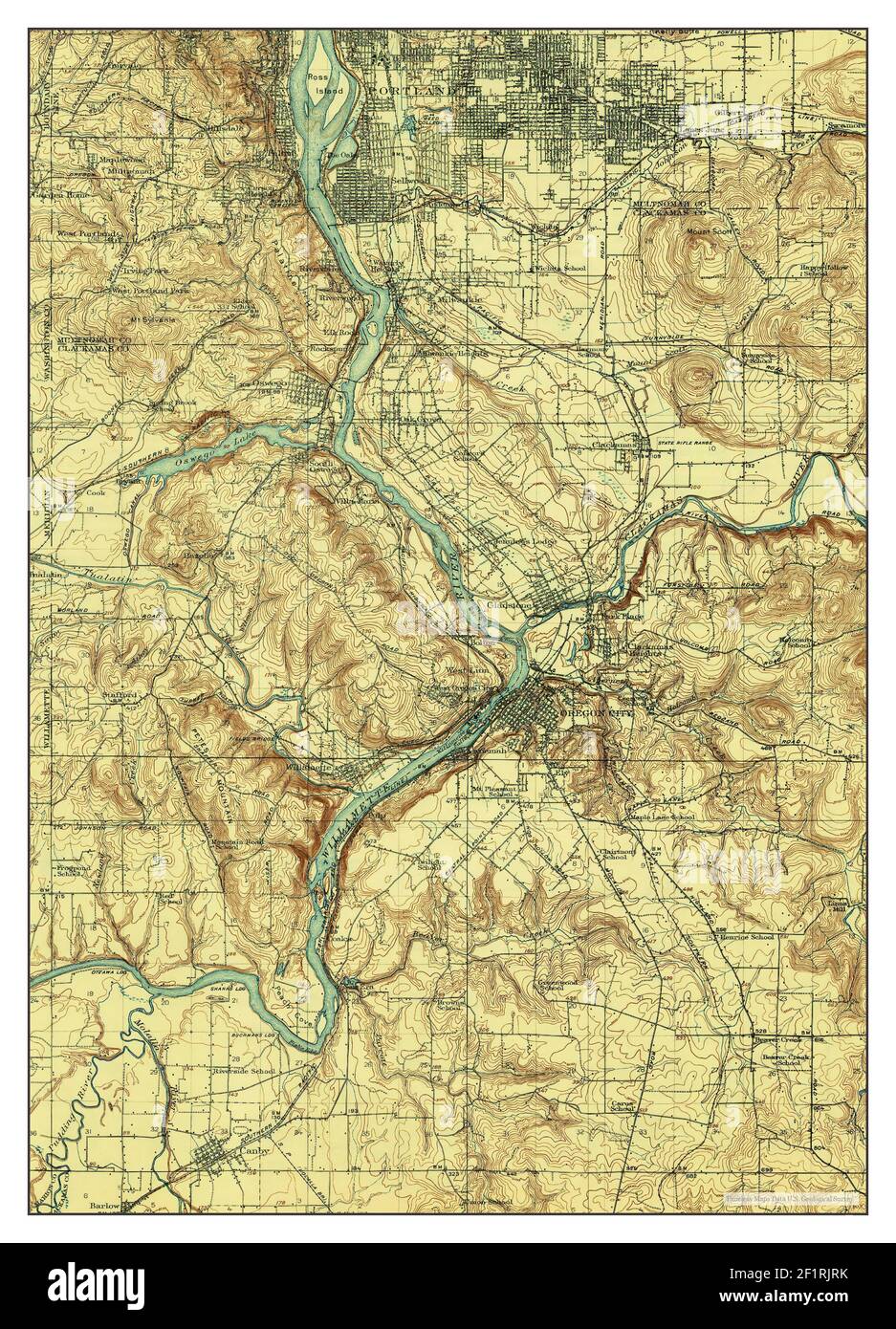 Oregon City, Oregon, map 1914, 1:62500, United States of America by ...