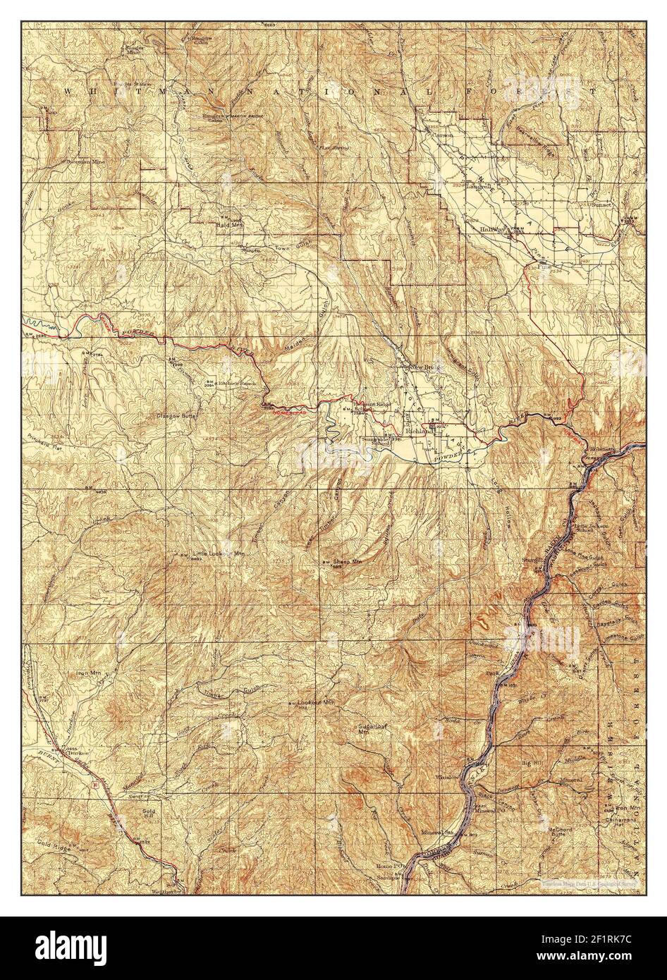 Pine, Oregon, map 1915, 1:125000, United States of America by Timeless ...