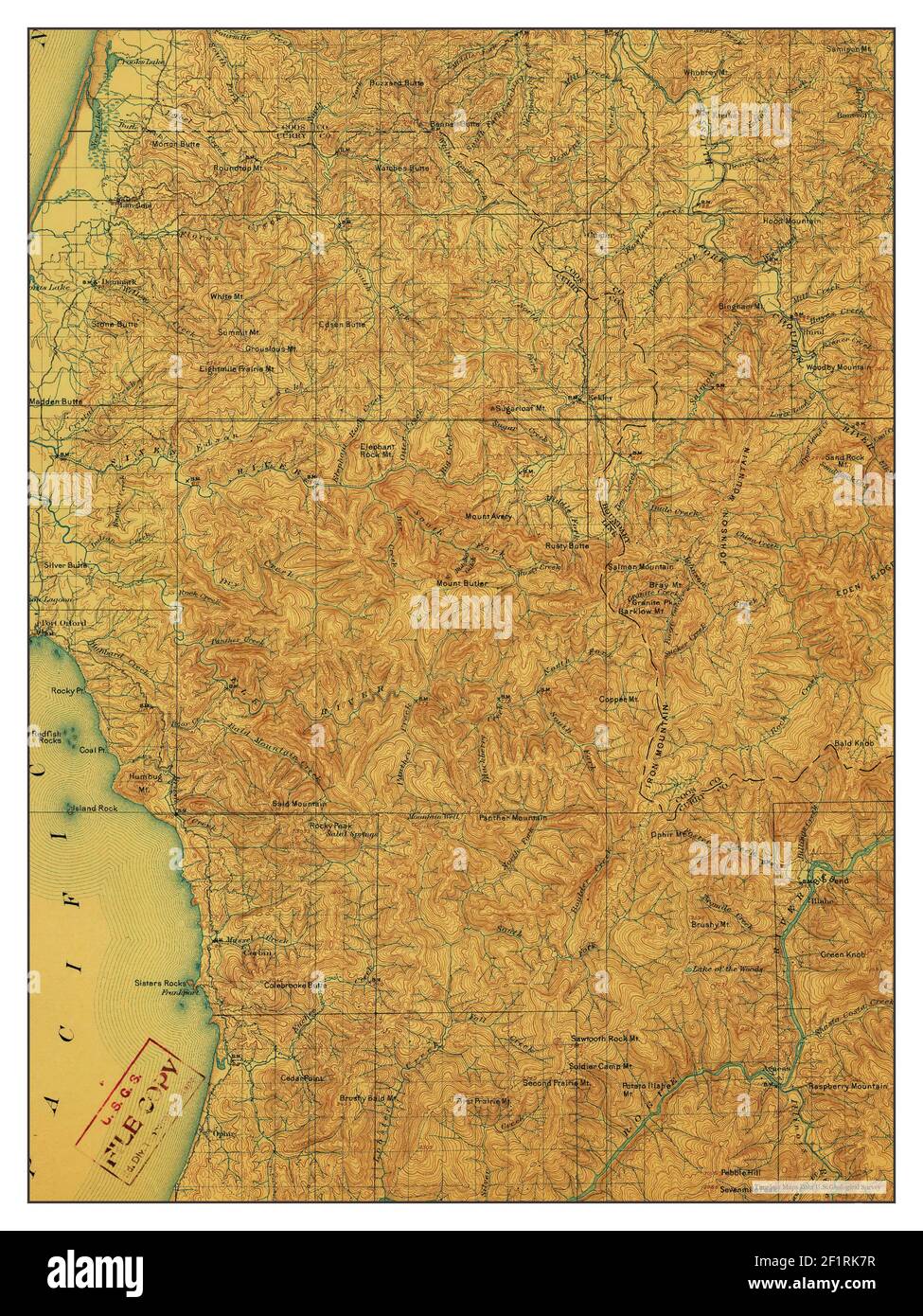 Map of port orford hi-res stock photography and images - Alamy