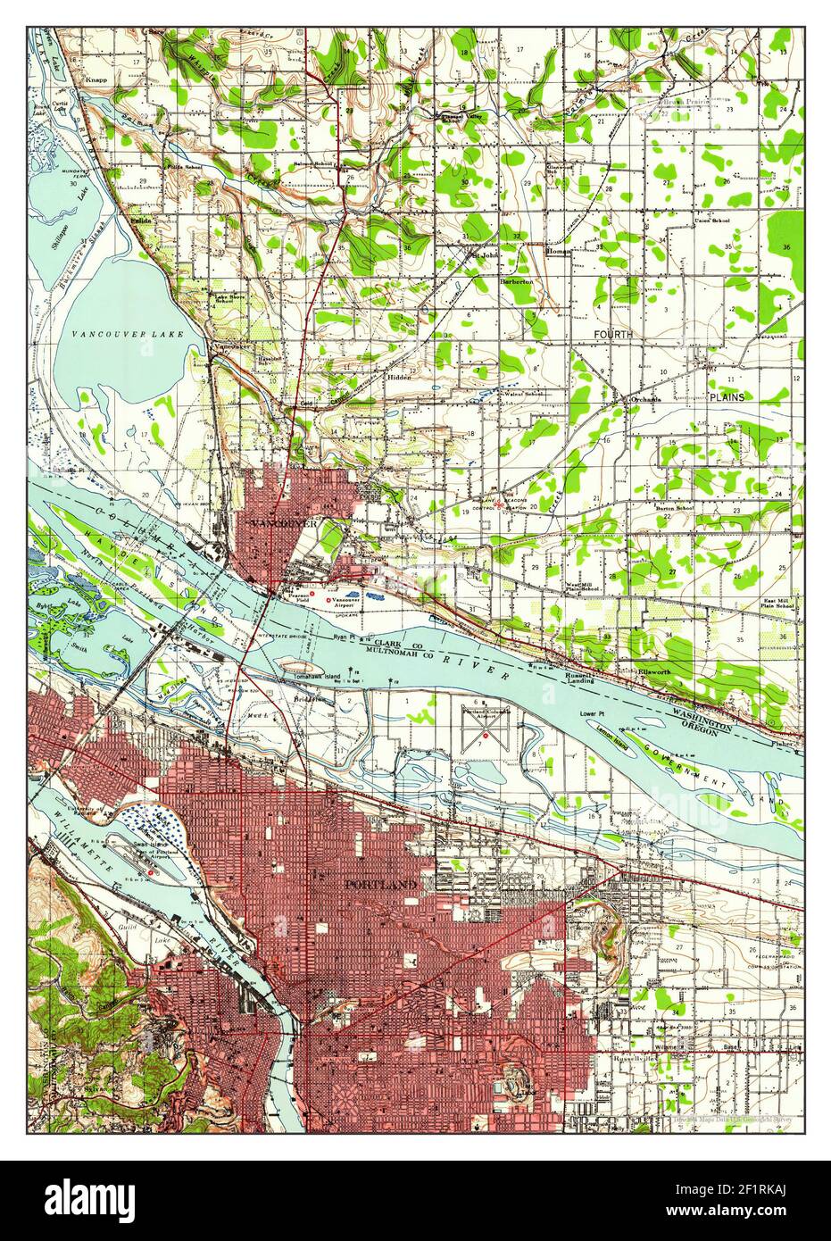 Portland, Oregon, map 1940, 1:62500, United States of America by ...