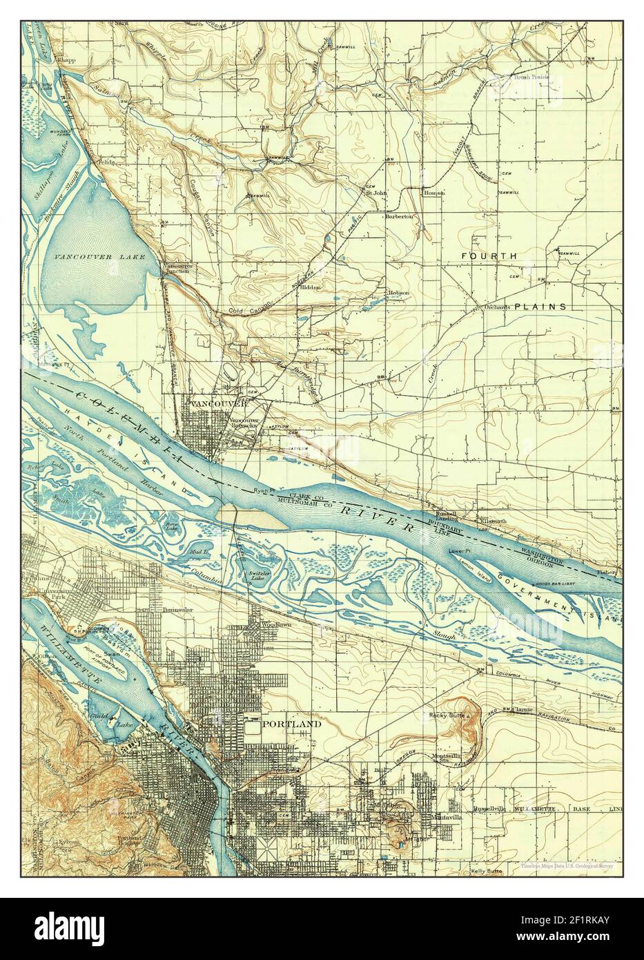 Portland, Oregon, map 1905, 1:62500, United States of America by ...