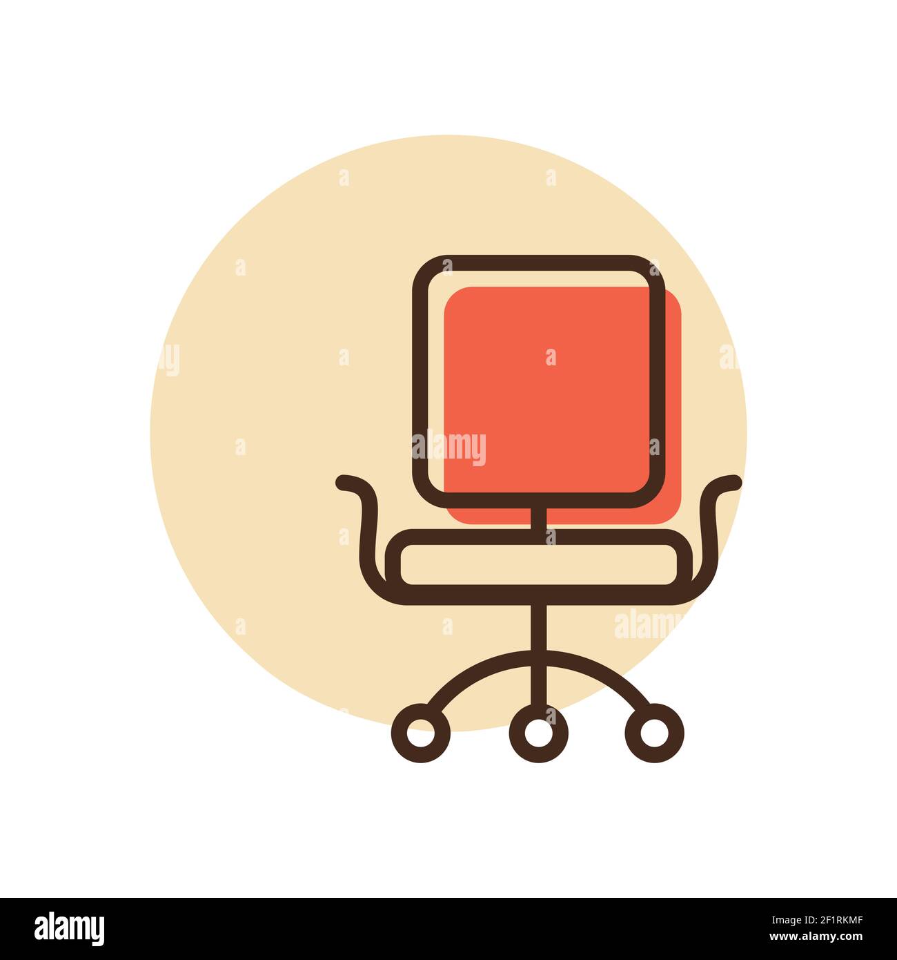 Office Chair outline icon. Business sign. Graph symbol for your web ...