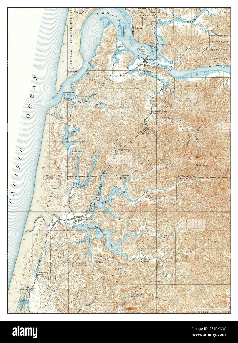 Reedsport Oregon Map 1923 162500 United States Of America By Timeless Maps Data Us