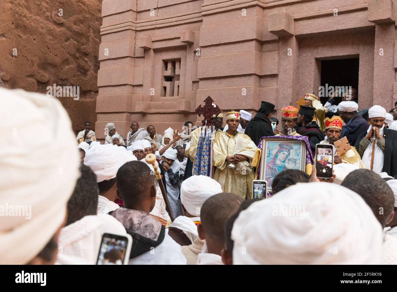 Service at St. Emmanuel Church during Gena, the Ethiopian Orthodox ...
