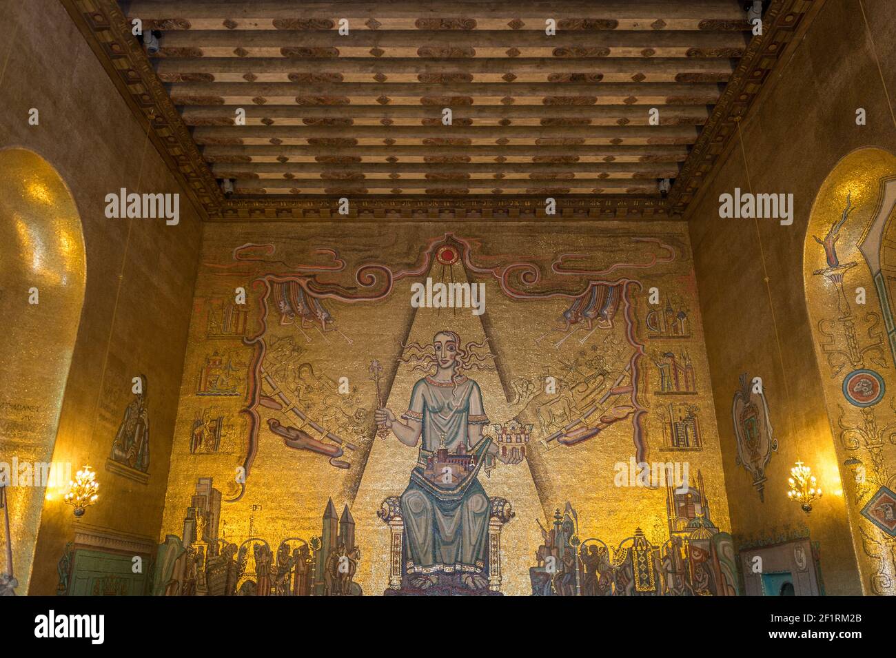The Golden Hall (Gyllene Salen) in the Stadshuset or Stockholms ...