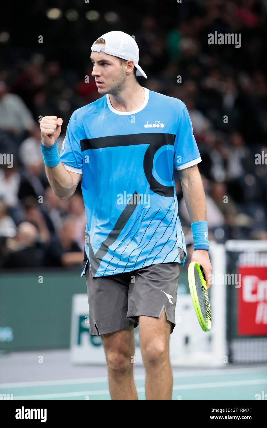 Jan-Lennard Struff (GER) during the ATP World Tour Masters 1000 - Rolex Paris Masters - indoor ...
