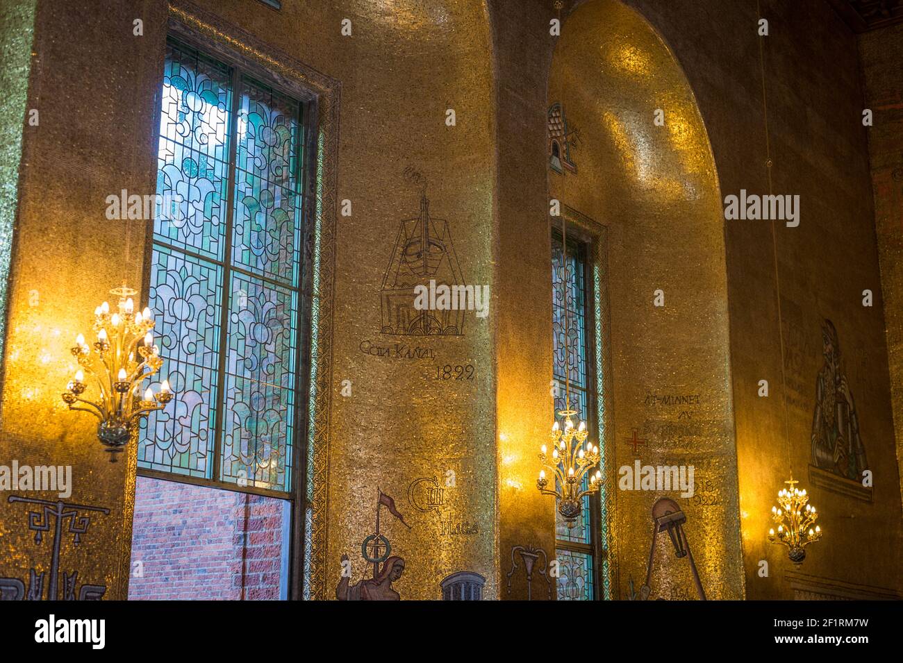 The Golden Hall (Gyllene Salen) in the Stadshuset or Stockholms ...
