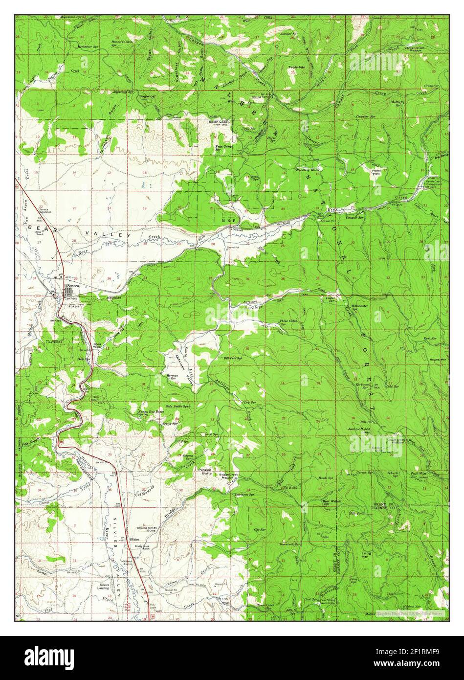 Seneca oregon map hi-res stock photography and images - Alamy