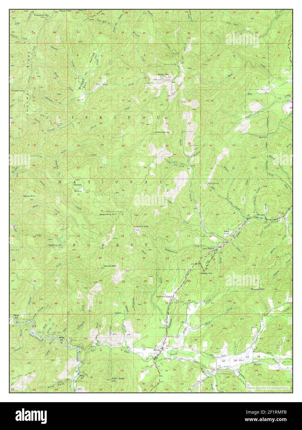 Selma, Oregon, map 1954, 1:62500, United States of America by Timeless ...