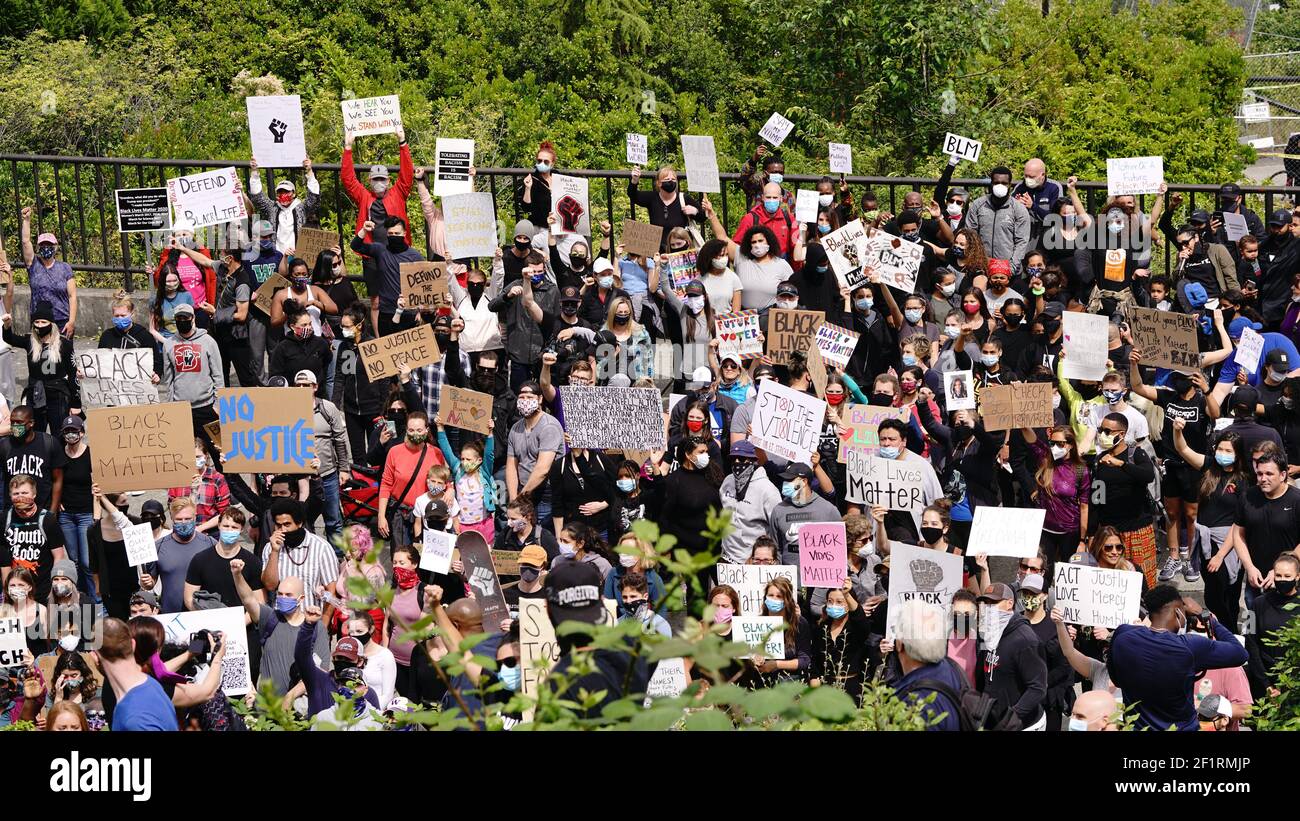 Seattle, WA/USA June 13: Street View Protesters create a Mob Scene for ...