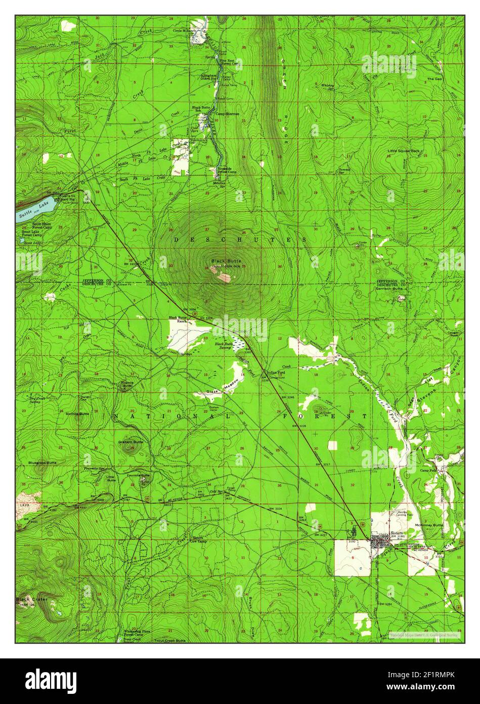Map of sisters oregon hi-res stock photography and images - Alamy