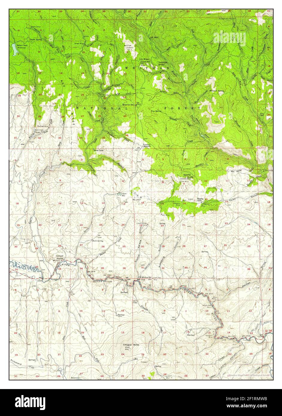 Sparta, Oregon, map 1957, 1:62500, United States of America by Timeless ...