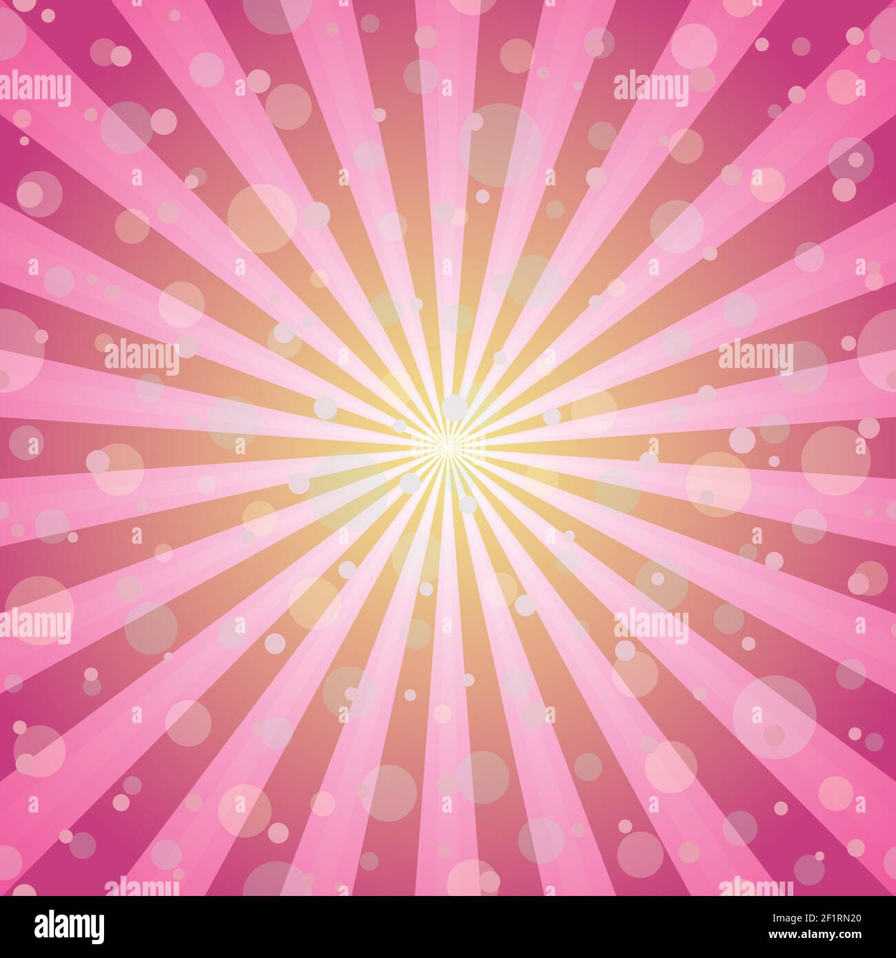 Sunlight magic background. Pink and yellow color burst background with ...