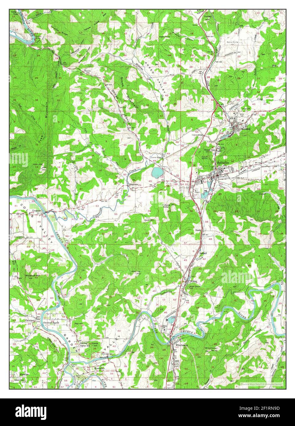 Sutherlin map hi-res stock photography and images - Alamy