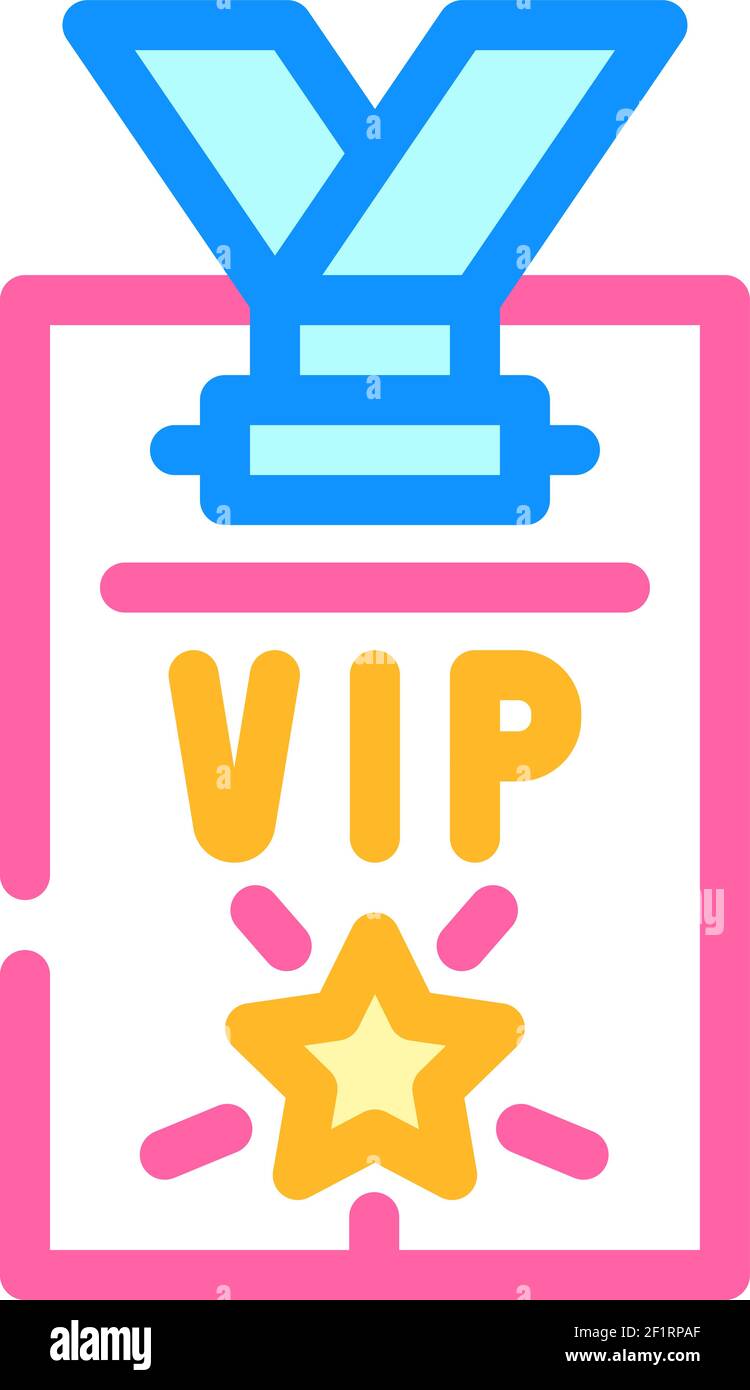 vip card color icon vector illustration line Stock Vector Image & Art ...