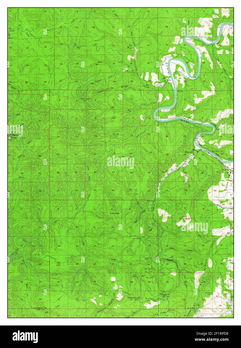 Tyee, Oregon, map 1955, 1:62500, United States of America by Timeless ...