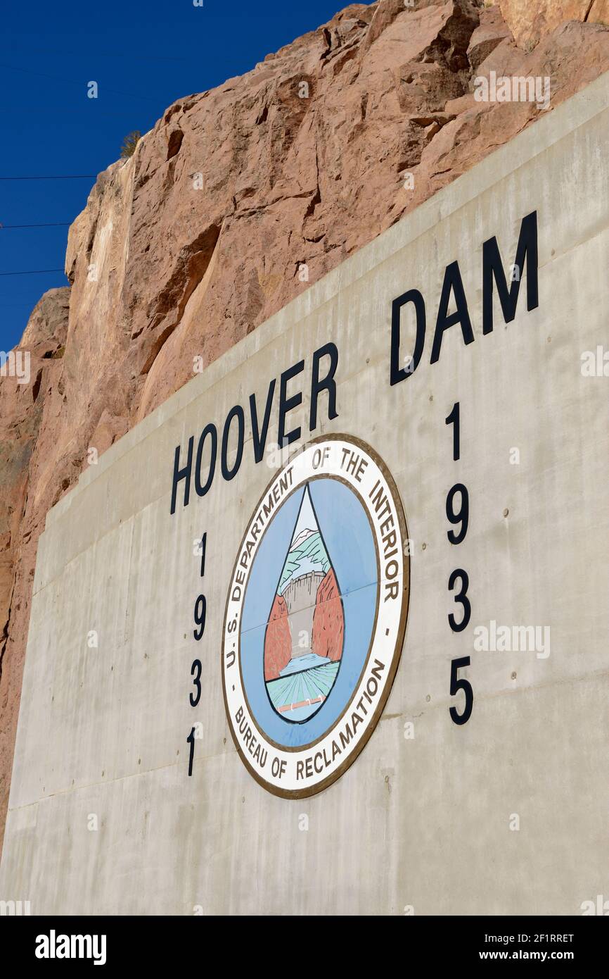 Hoover Dam built between 1931 and 1935, Hoover Dam, Arizona, Nevada ...