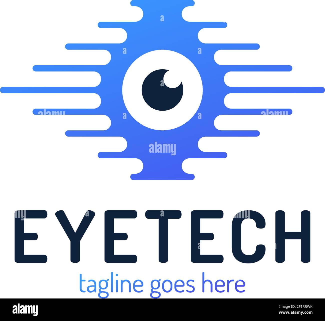Human eye with circuit board, tech logo emblem. Concept for CCTV ...