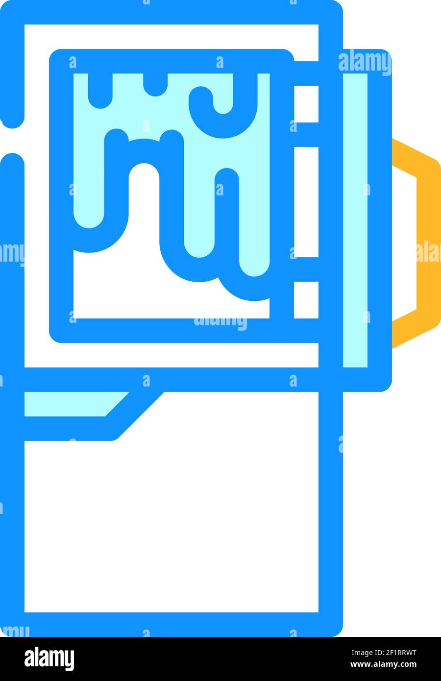 defrosting refrigerator color icon vector illustration line Stock ...